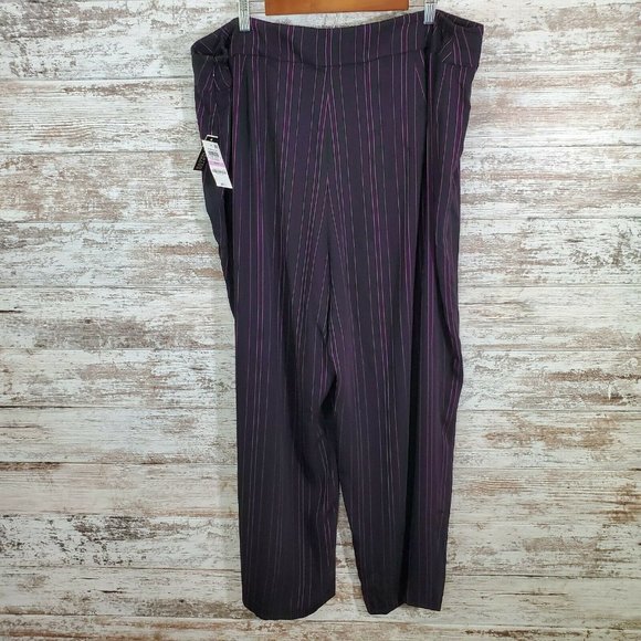 Bar III | Pants & Jumpsuits | Bar Iii Black Begonia Striped Wide Leg ...